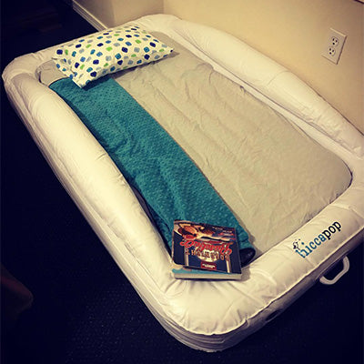 Inflatable Toddler Travel Bed with Safety Bumpers | hiccapop - hiccapop